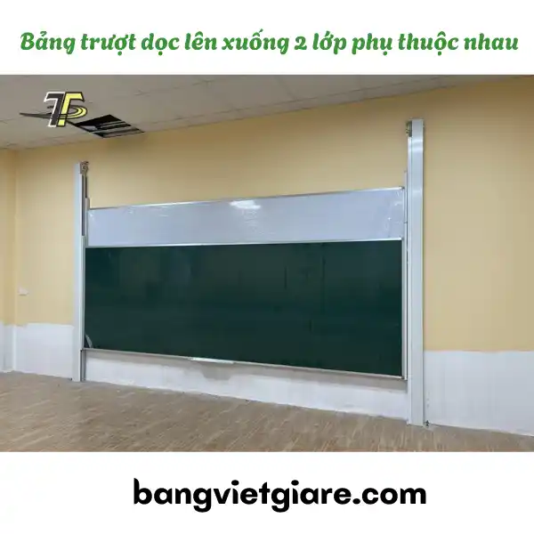 Bảng trượt dọc lên xuống 2 lớp phụ thuộc nhau - Bảng Viết Giá Rẻ